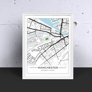 Stadium Map Manchester Old Trafford - Etsy