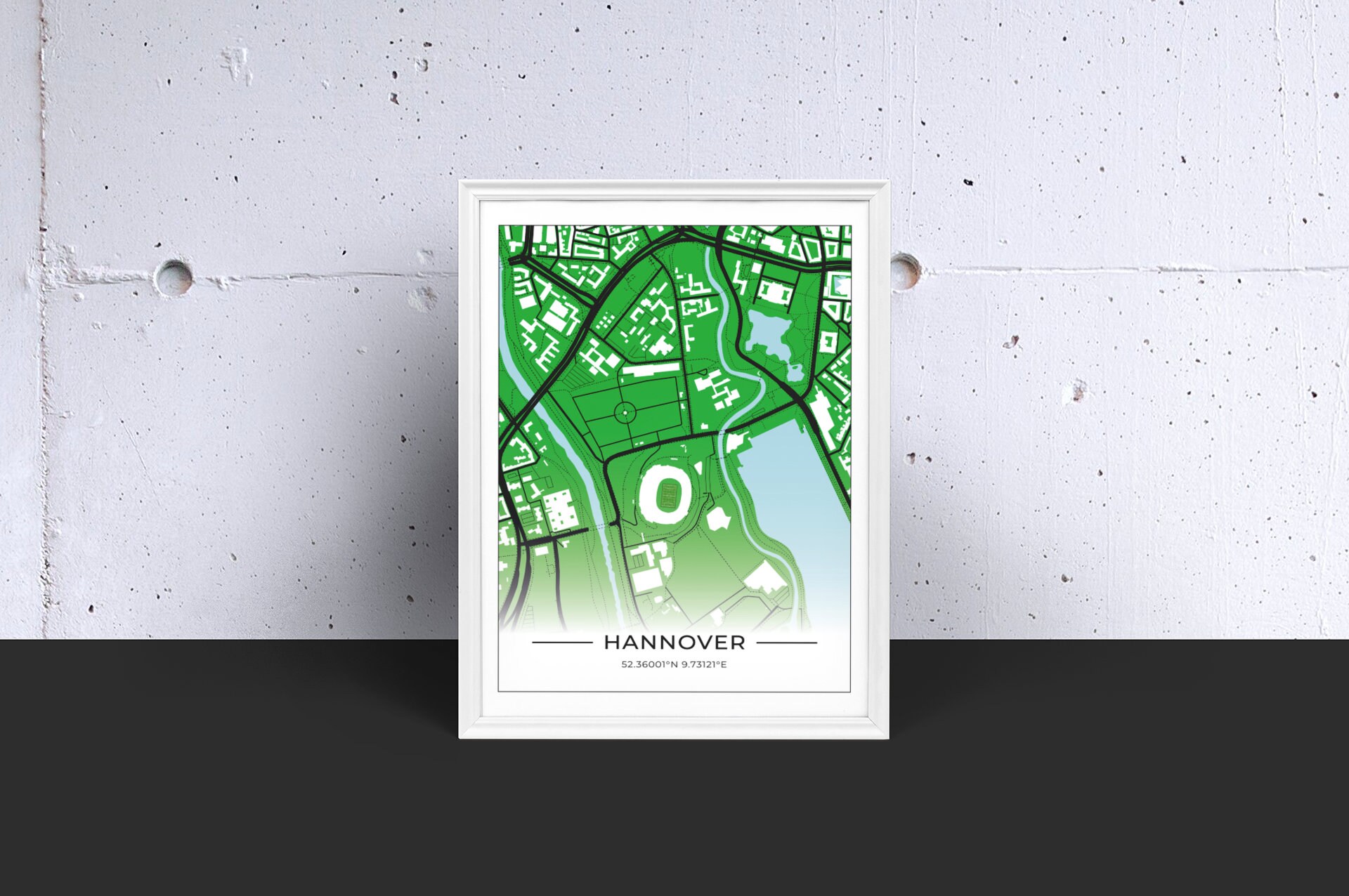 Stadium Map Hannover - Etsy