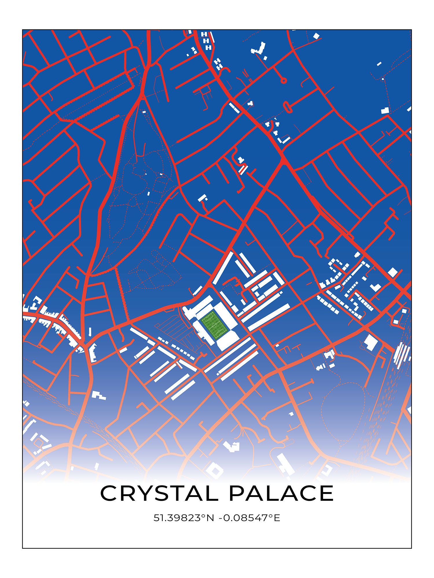 Stadium Map London Selhurst Park Stadium - Etsy
