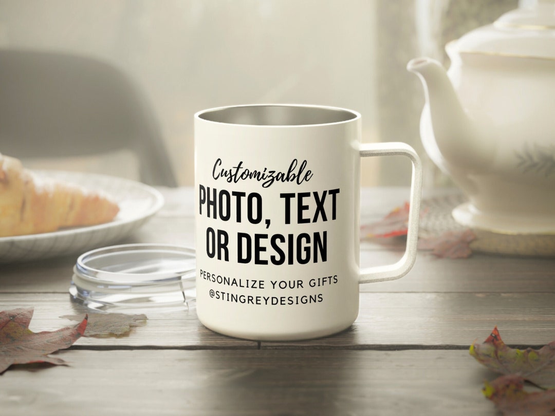 Custom Insulated Coffee Mug 10oz Travel Cup Personalize Coco Mug