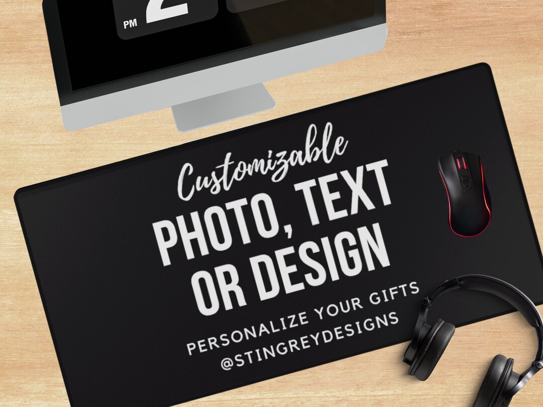 Custom Gaming Mouse Pad Customized Computer Desk Mat Personalized Photo ...