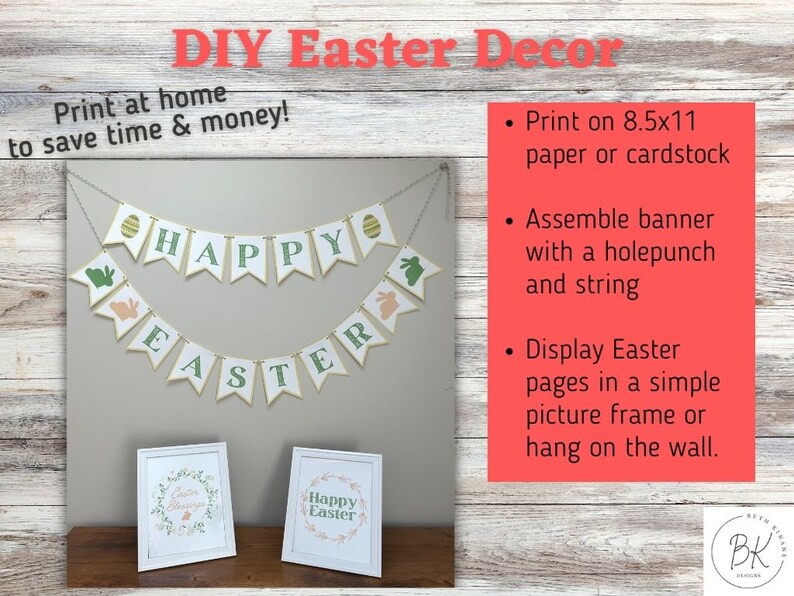 Easter Banner Easter Banner Printable Easter Banner - Etsy