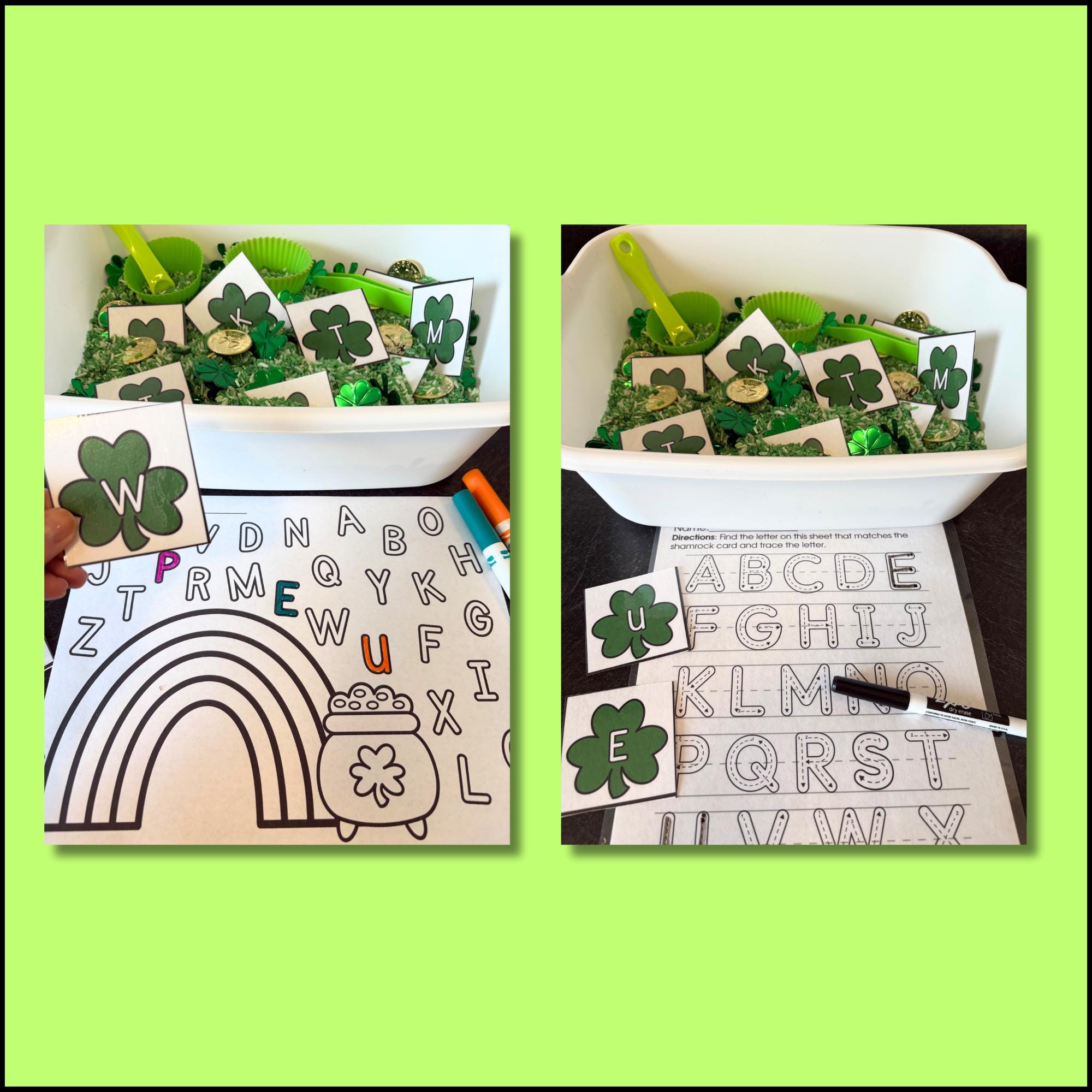 St. Patrick's Day Preschool Printable Activities, Letter Recognition ...