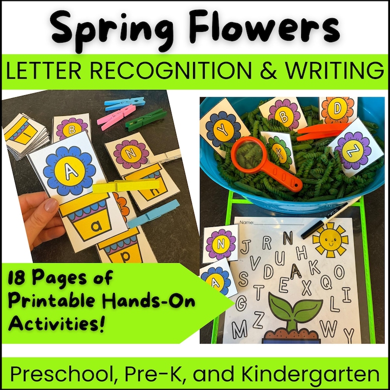 Uppercase and Lowercase Alphabet Matching Activity, Preschool Letter ...