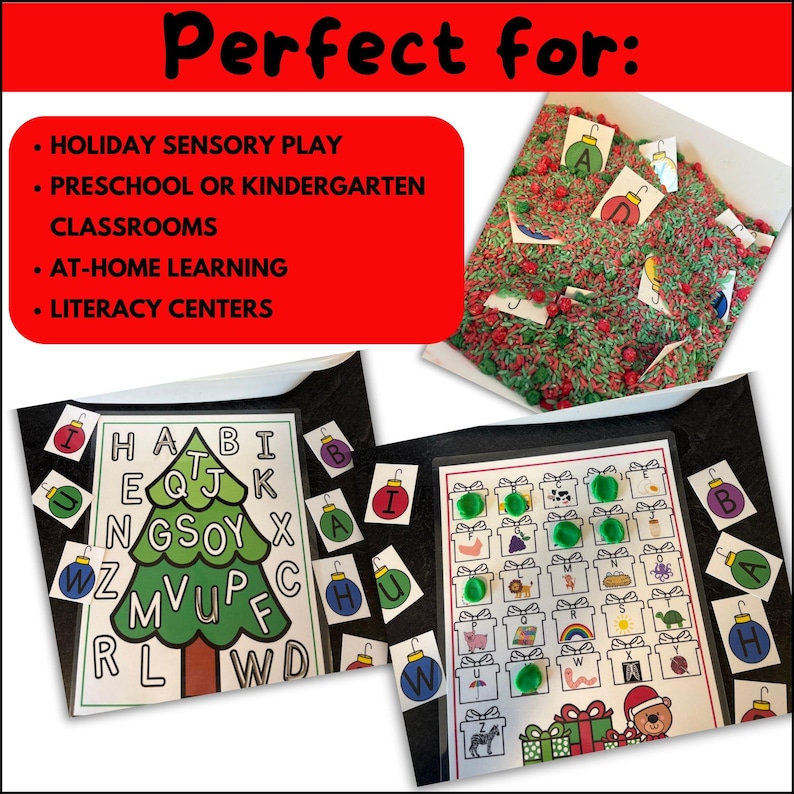 Christmas Preschool Activity | Pre-k Homeschool Kindergarten Readiness ...