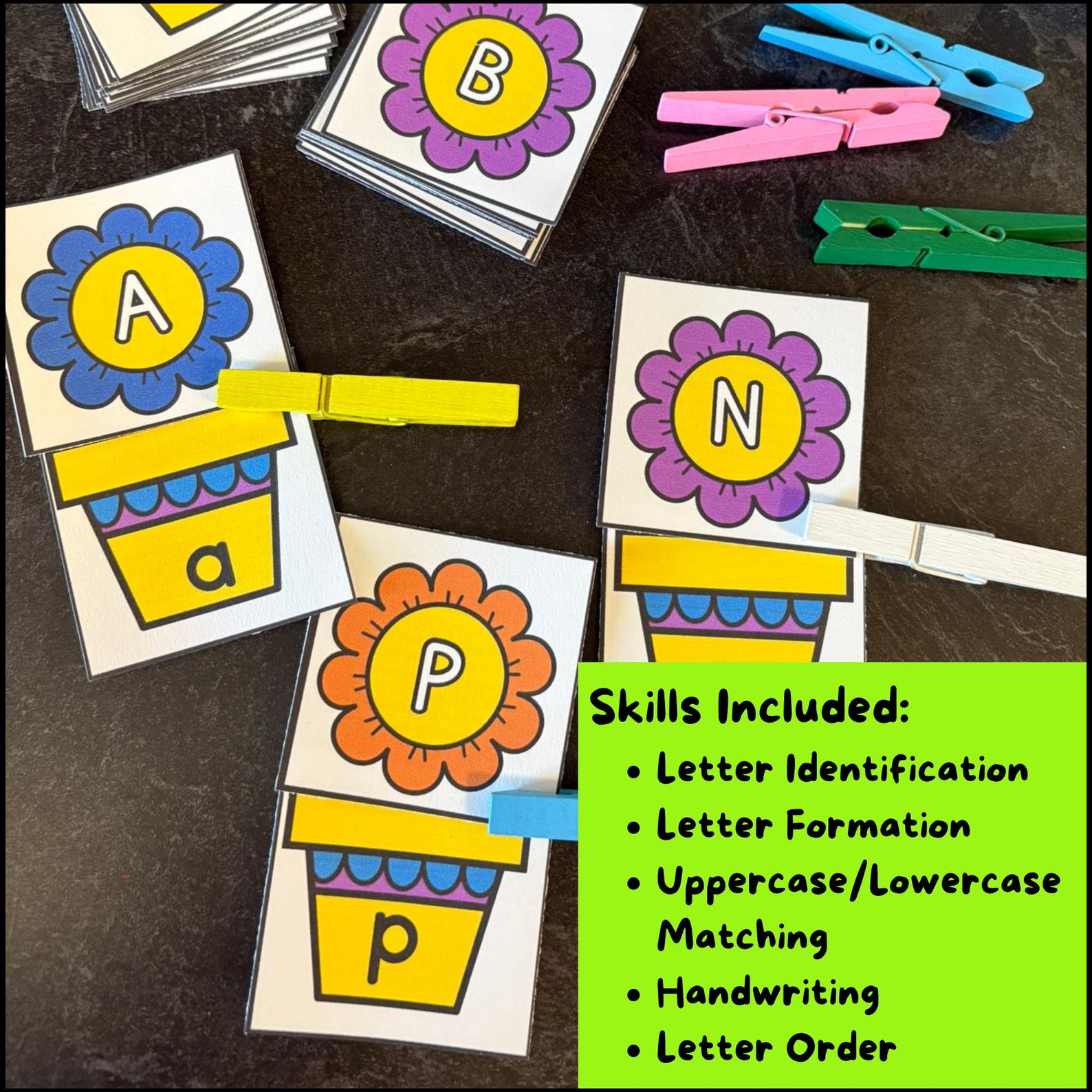 Uppercase and Lowercase Alphabet Matching Activity, Preschool Letter ...