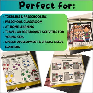 Toddler Busy Book Printable, Preschool Pre-k Kindergarten Learning ...