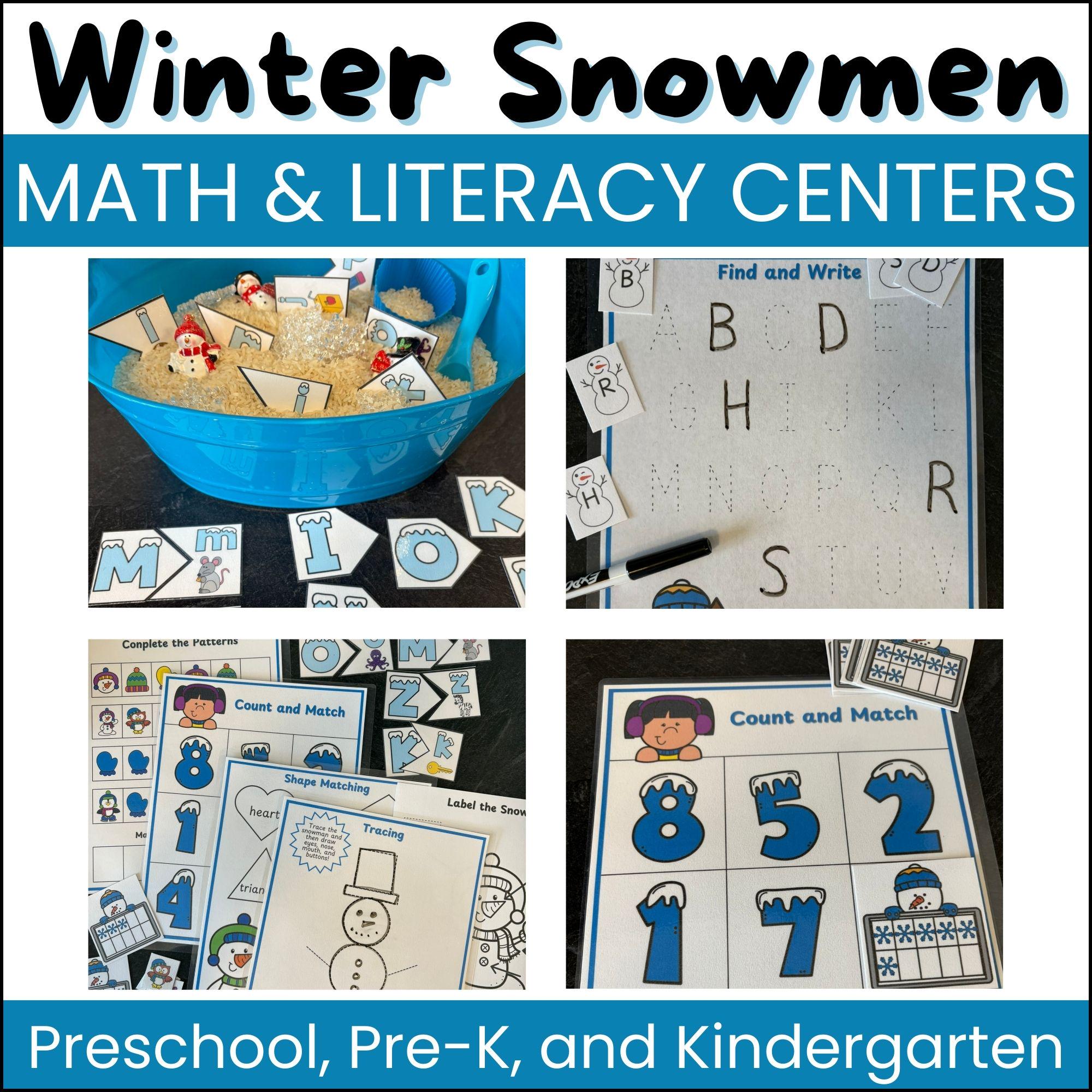 Printable Winter Preschool Activity Bundle, Preschool Activities ...