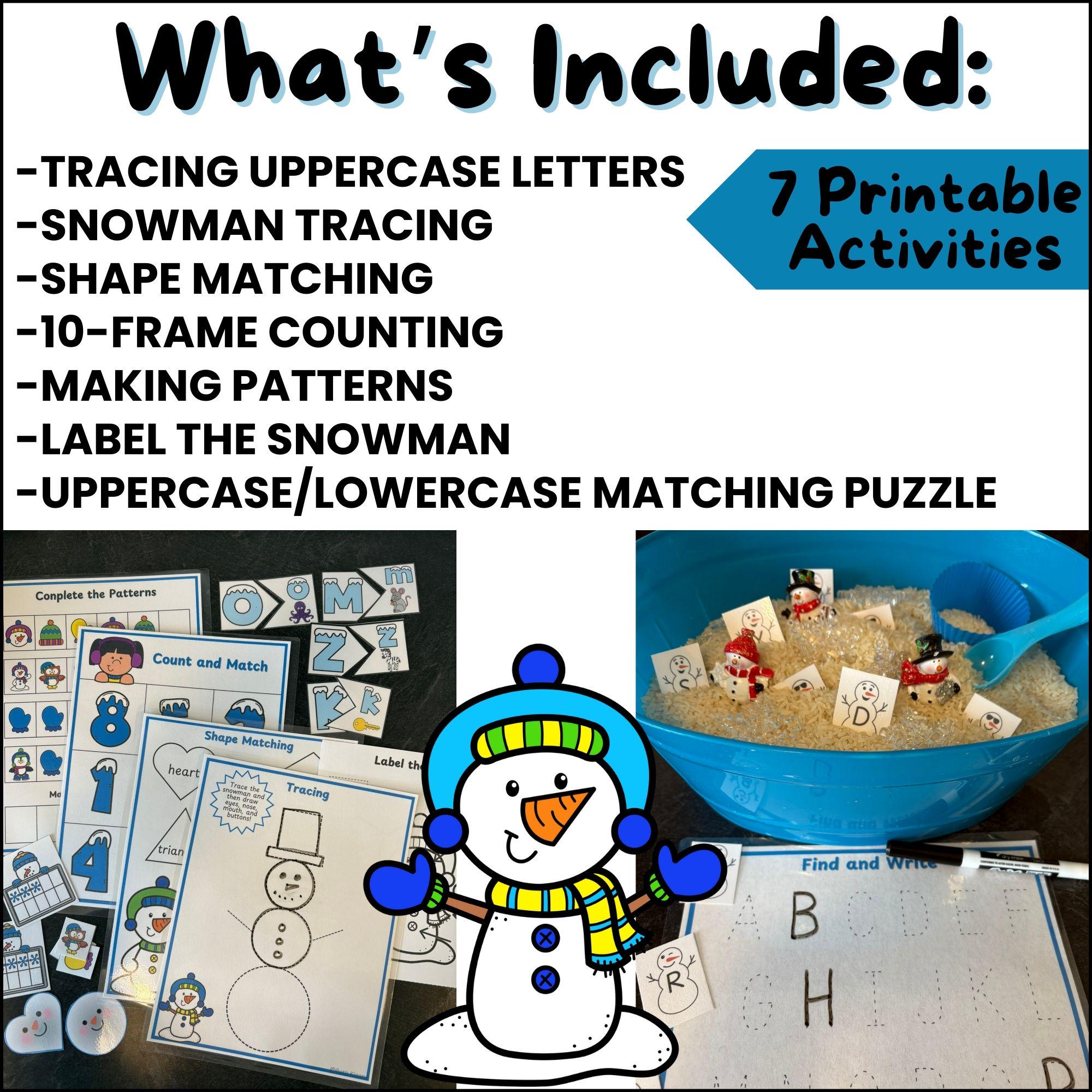 Printable Winter Preschool Activity Bundle, Preschool Activities ...