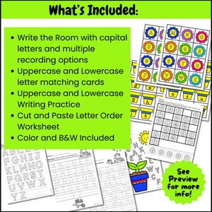 Uppercase and Lowercase Alphabet Matching Activity, Preschool Letter ...