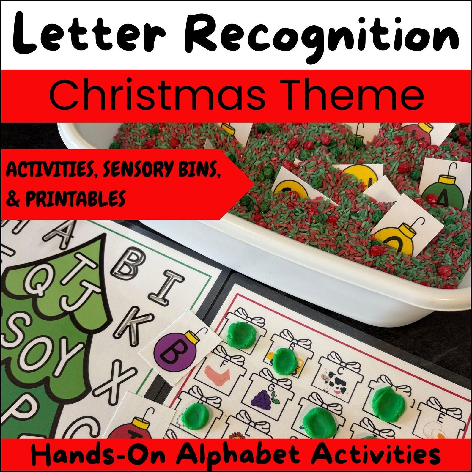 Christmas Preschool Activity | Pre-k Homeschool Kindergarten Readiness ...