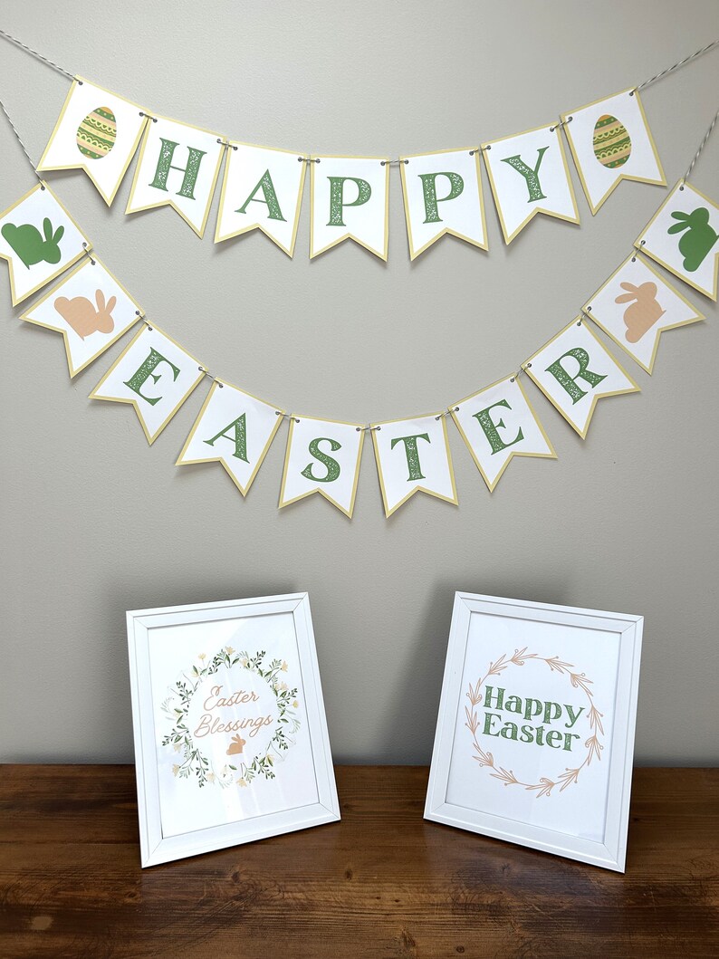Easter Banner, Easter Banner Printable, Easter Banner Garland,printable ...
