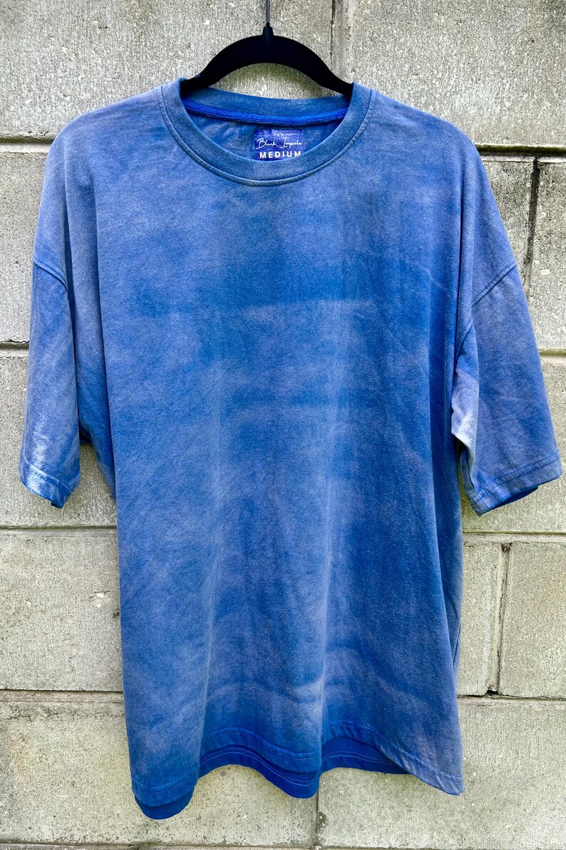 Royal Blue Acid Washed Unisex Oversized Loose Fitting Tshirt Black ...