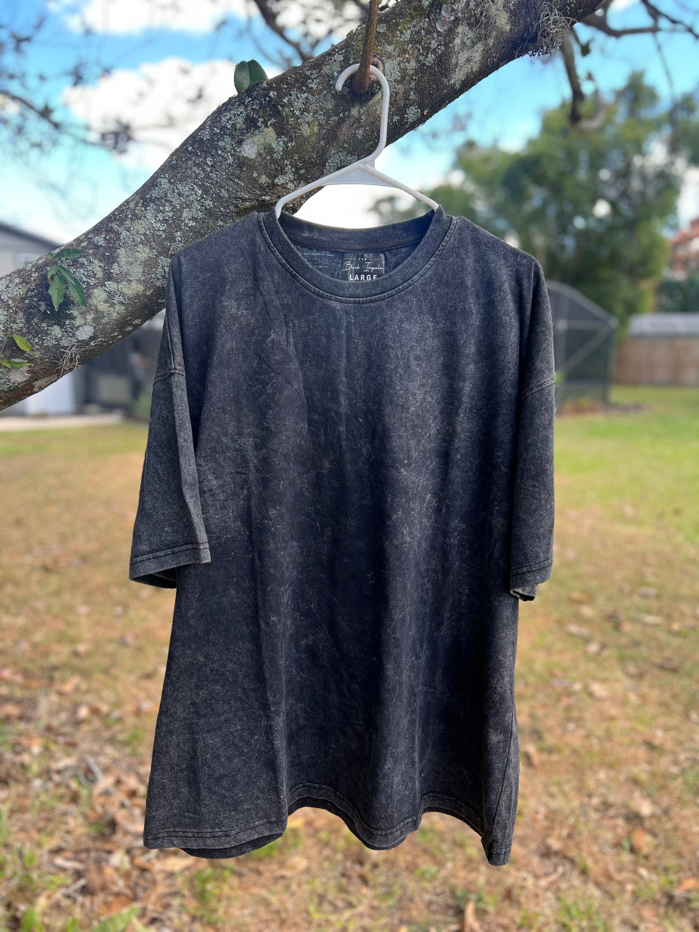 Unisex Black Oversized Vintage Wash T-shirt, Black Shirt, Vintage Wash ...