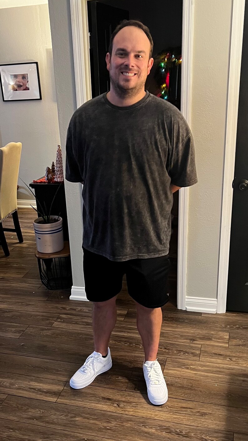 Dark Brown Acid Washed Unisex Oversized Loose Fitting Tshirt Black ...