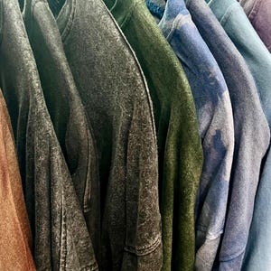 Dark Green Acid Washed Unisex Oversized Loose Fitting Tshirt Black ...