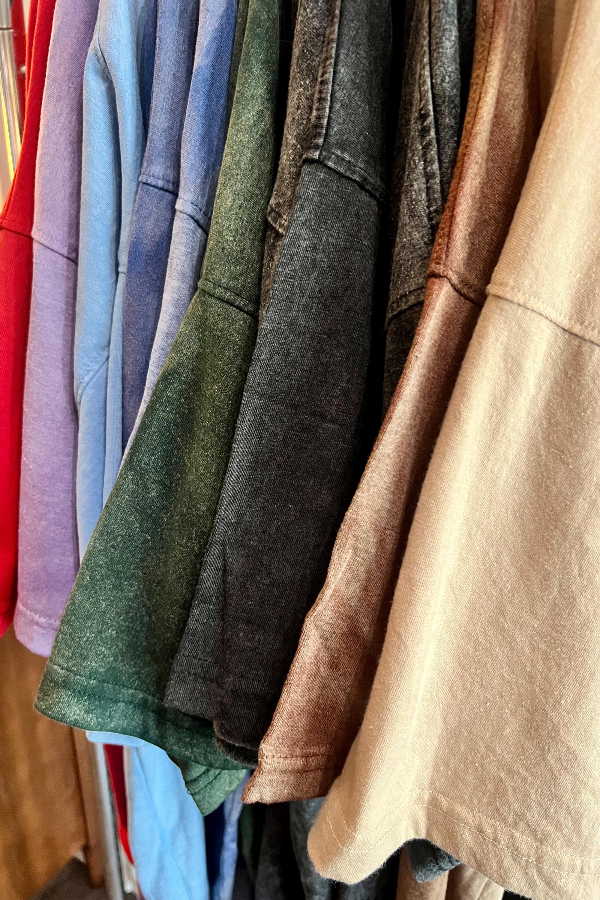 Dark Green Acid Washed Unisex Oversized Loose Fitting Tshirt Black ...