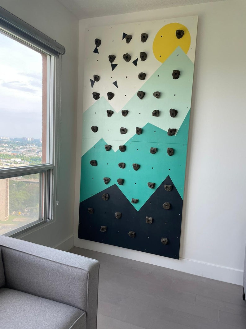 Kids Indoor Home Rock Climbing Wall With Easy Install Kit - Etsy