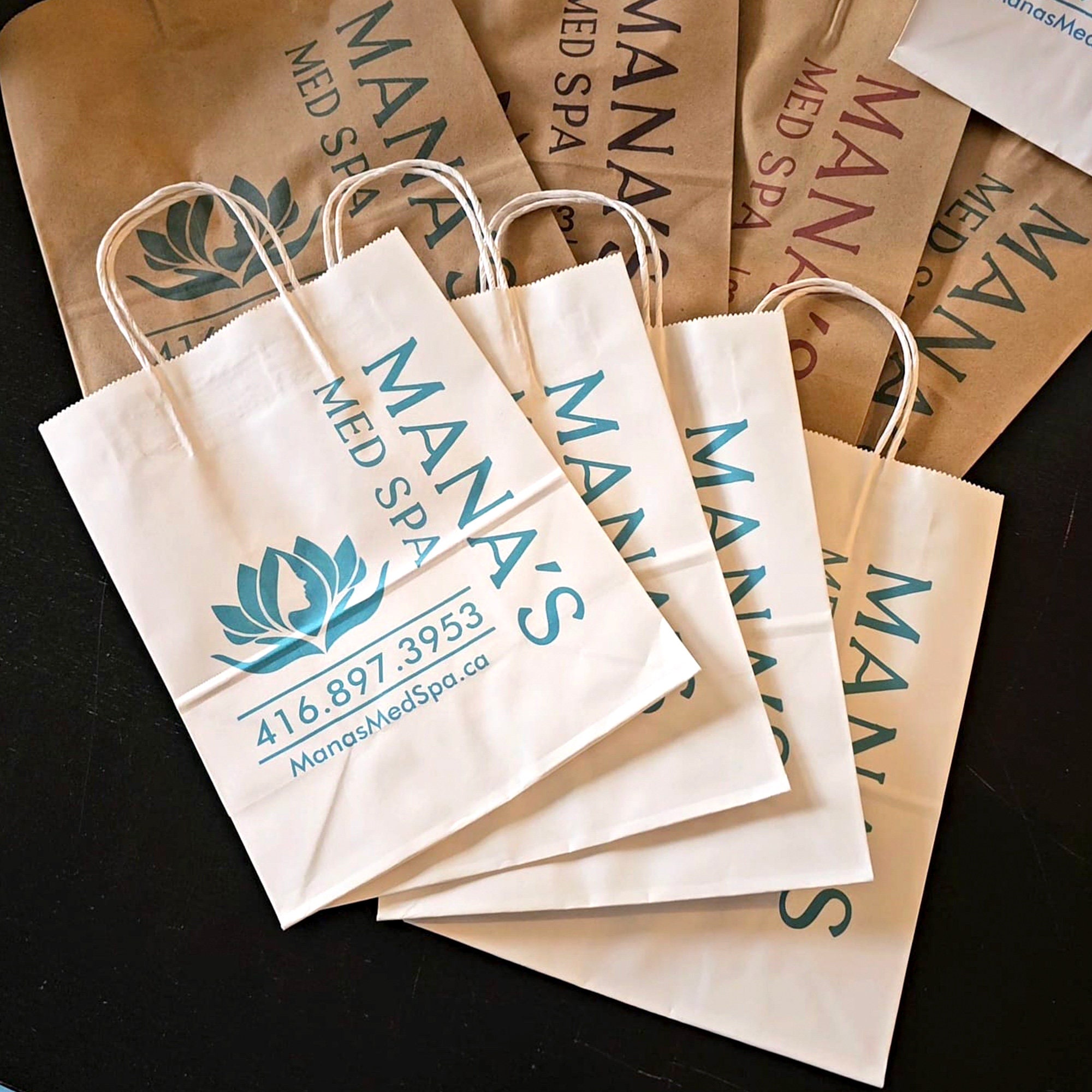 Custom Kraft Full Color Paper Bag, Shopping Bags With Twisted Handle ...