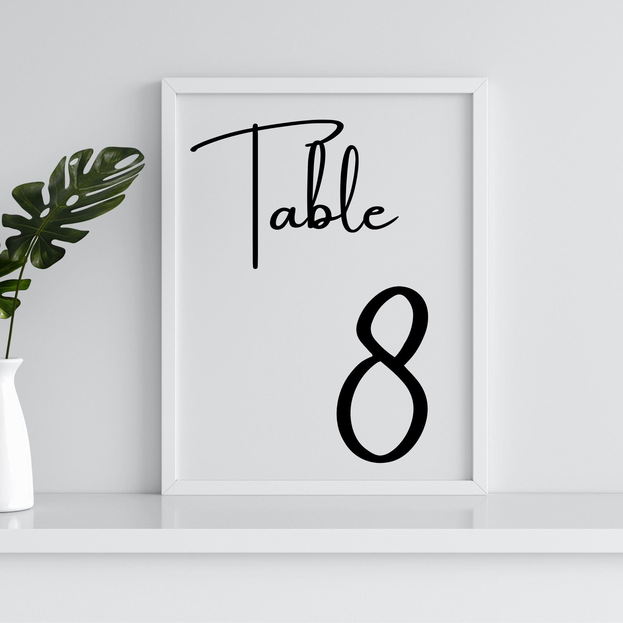 Printable Table Number 8 - Etsy