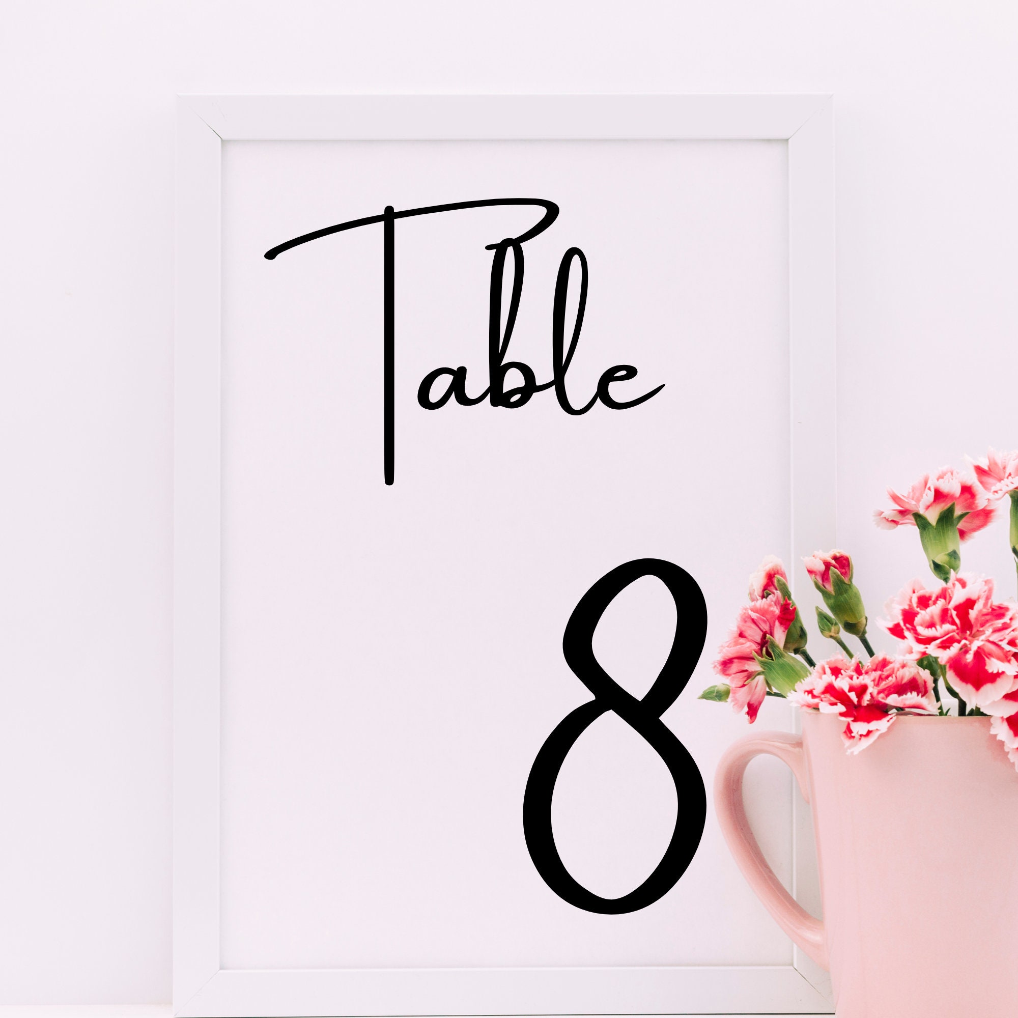 Printable Table Number 8 - Etsy