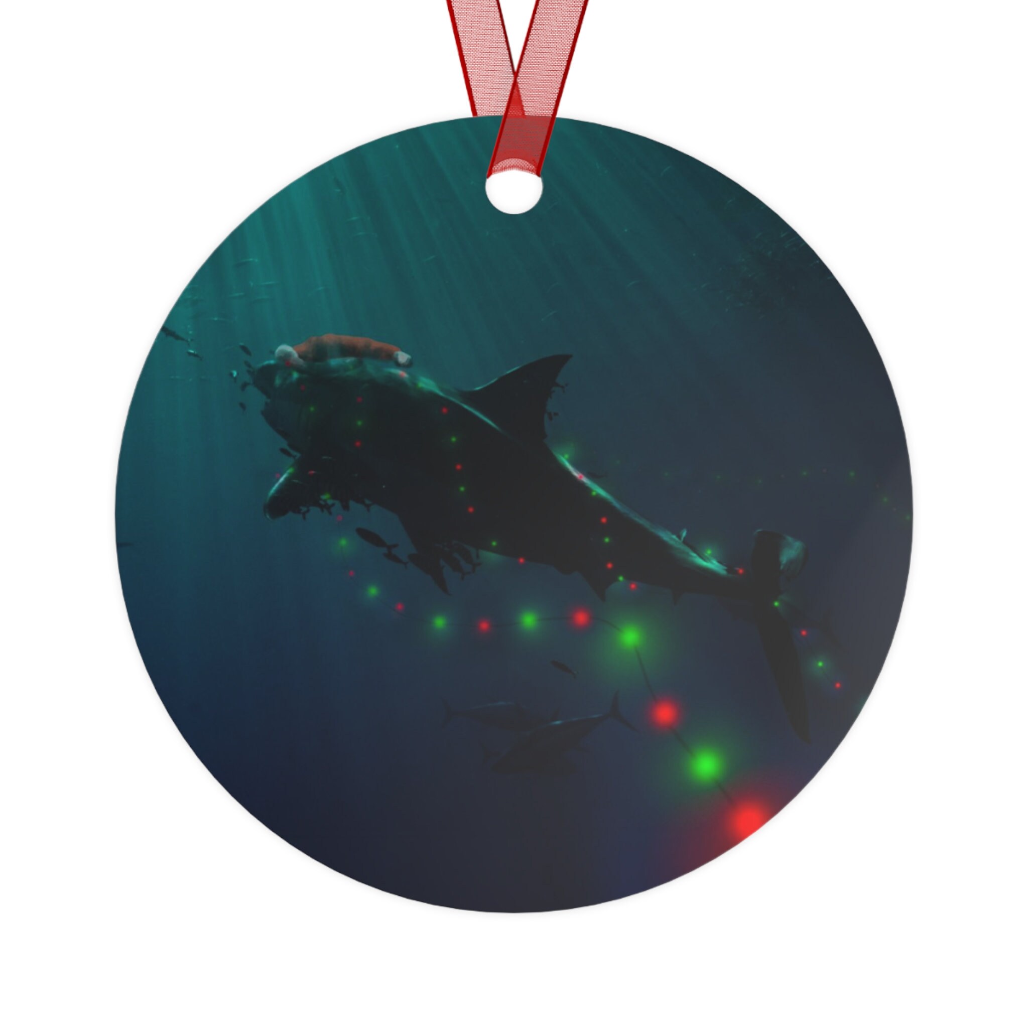 Santa Jaws - Metal Ornament - Etsy
