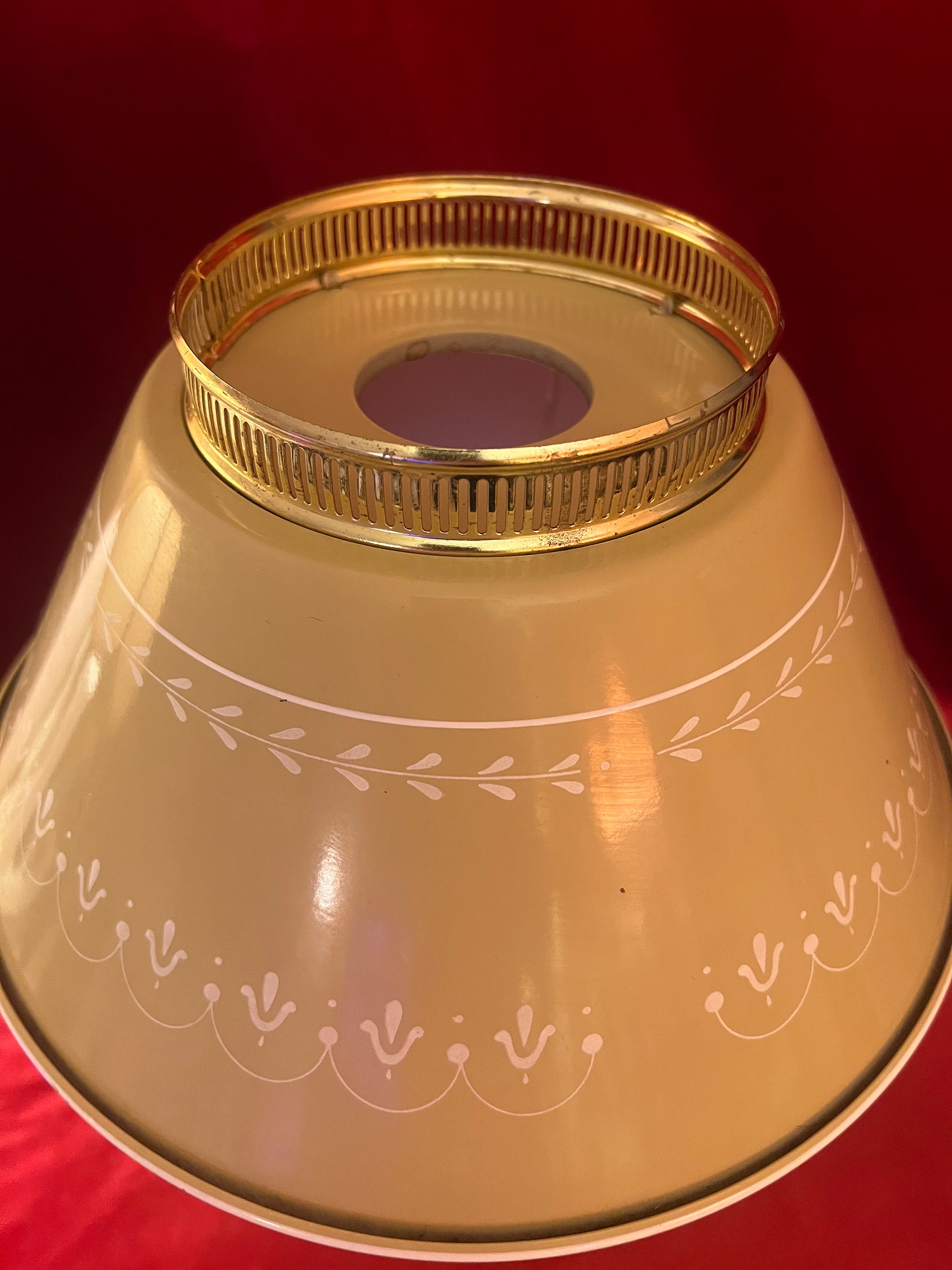 Vintage Tole Lamp - Etsy