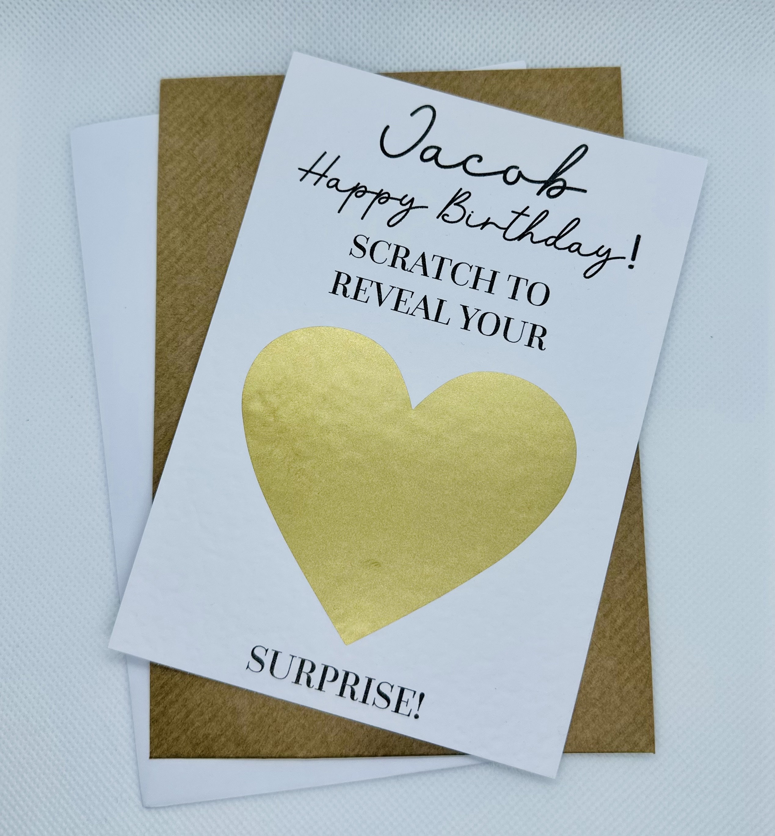 Surprise Scratch Reveal Birthday Card Scratchcard Birthday Holiday Gift ...