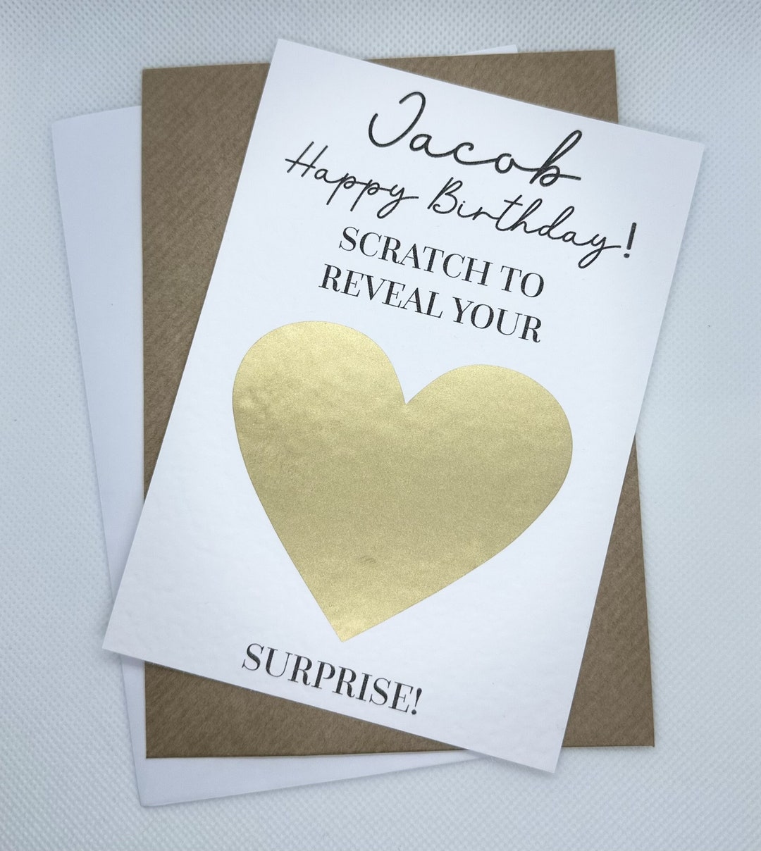 Surprise Scratch Reveal Birthday Card Scratchcard Birthday - Etsy