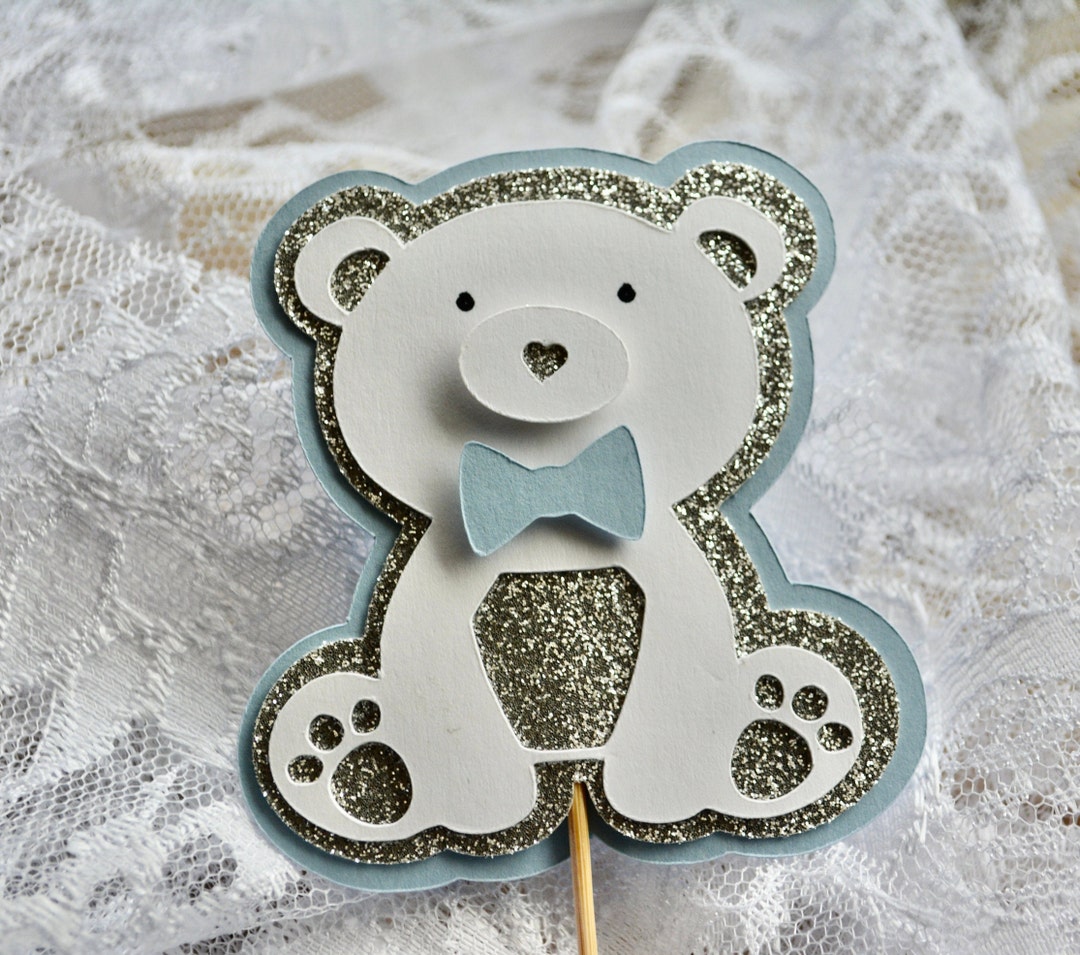 Teddy Bear Cupcake Topper, Handmade Cupcake Topper - Etsy