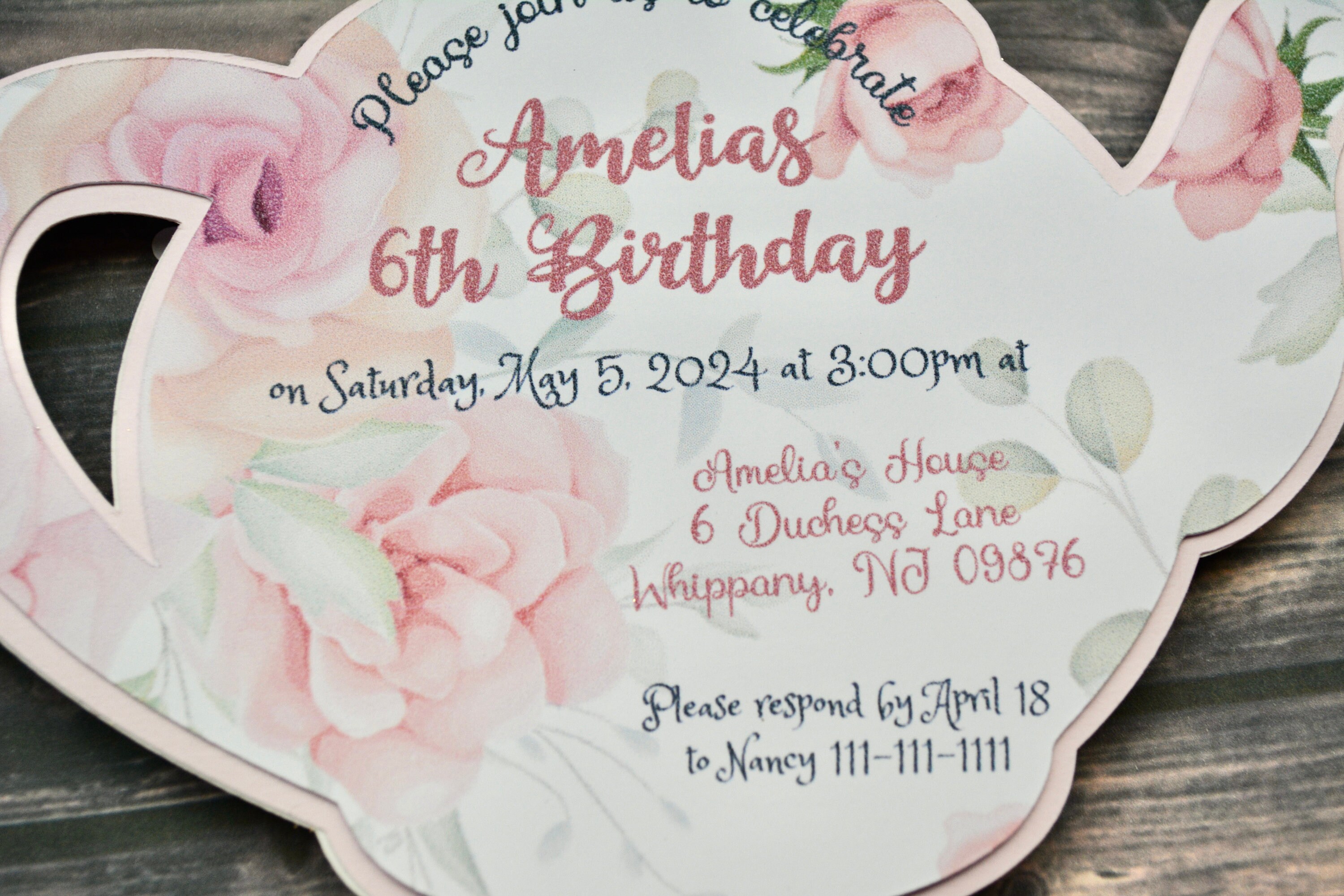 Tea Party Birthday, Tea Party Invitation, Tea Pot Invitation, Tea Party ...