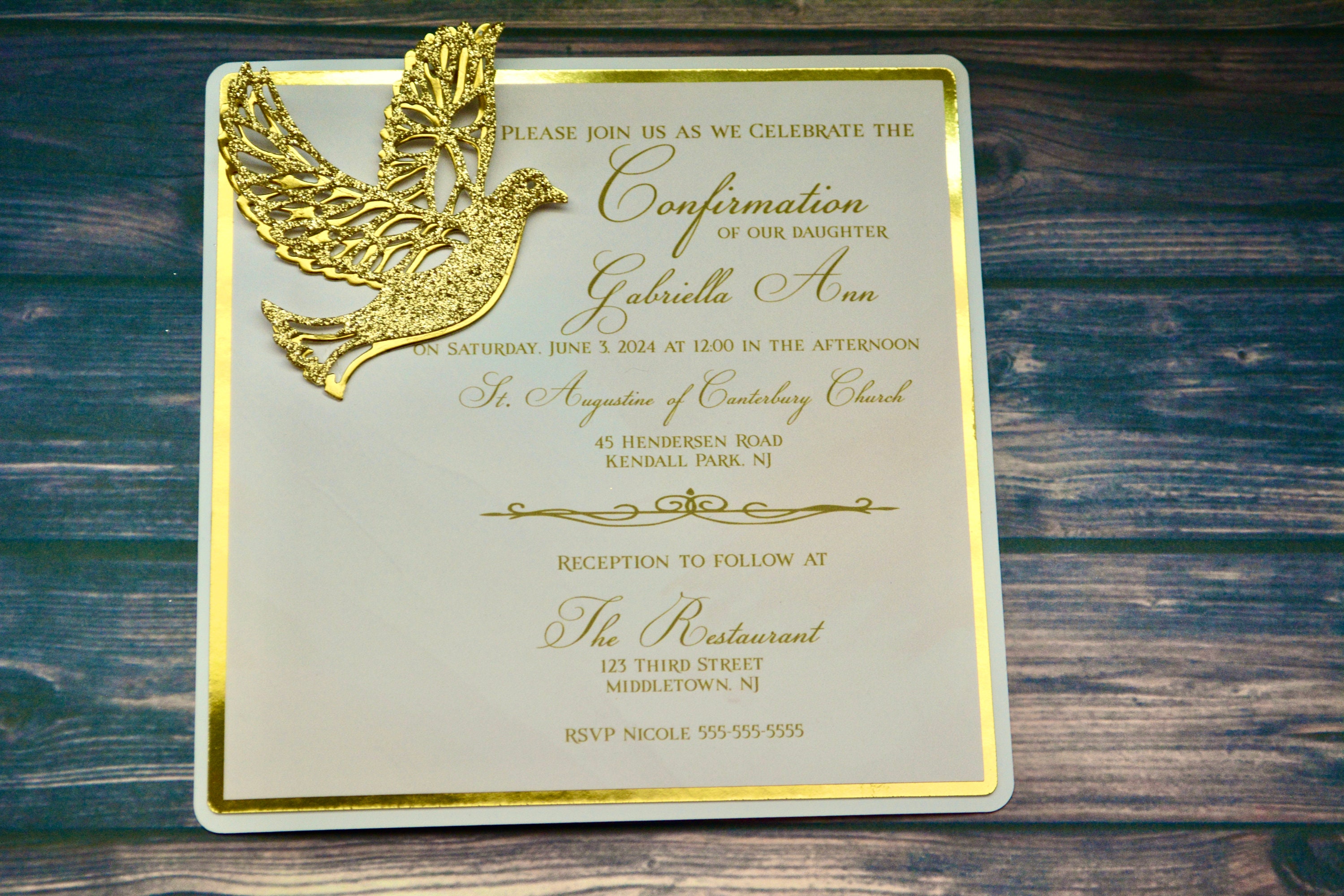 Confirmation Invitation, Holy Confirmation, Handmade Confirmation ...