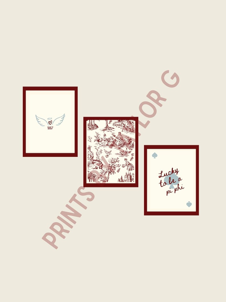 Pi Beta Phi Digital Prints- Customized Downloadable Art (set of 9) - Etsy