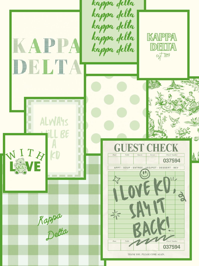 Kappa Delta Custom Digital Prints (set of 9) - Etsy