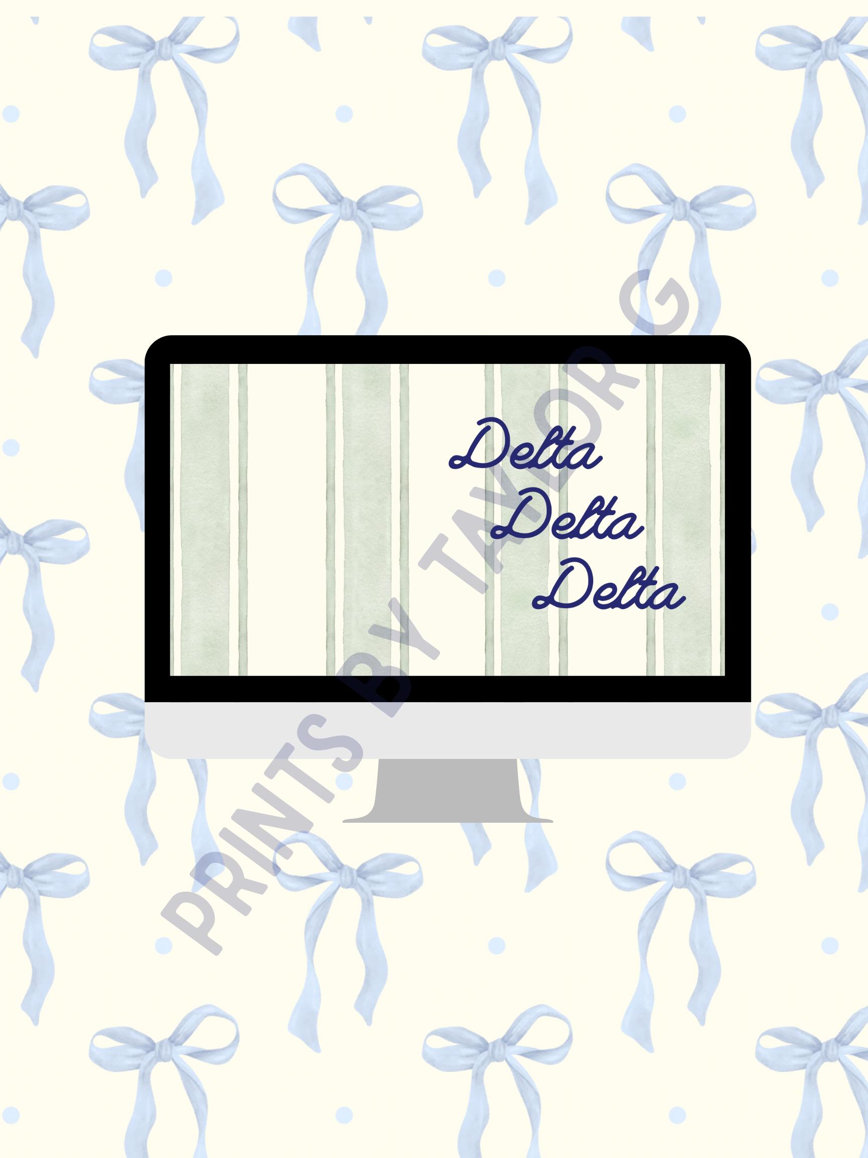 Tri Delta (delta Delta Delta) Digital Prints- Customized Downloadable ...