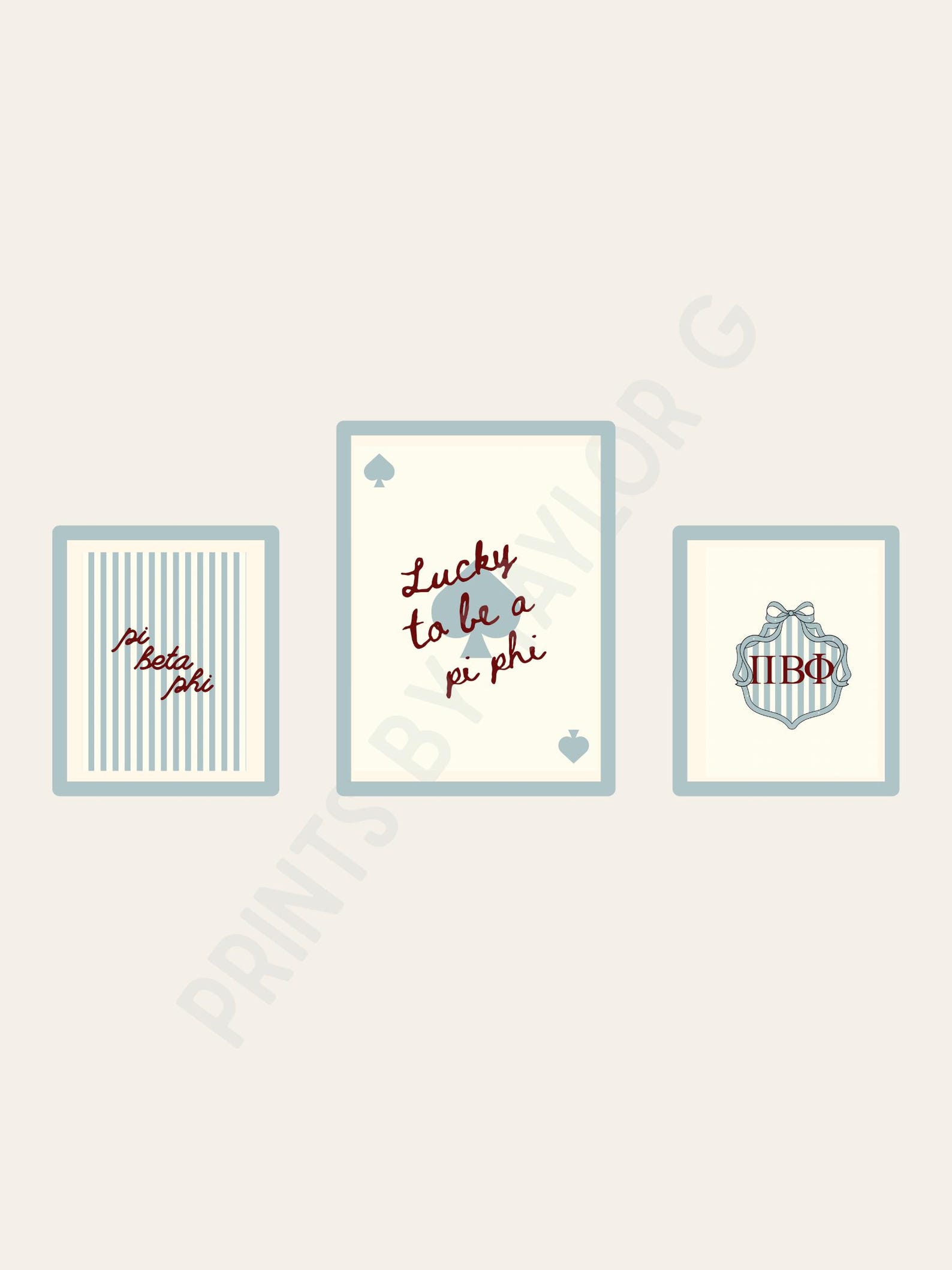 Pi Beta Phi Digital Prints- Customized Downloadable Art (set of 9) - Etsy