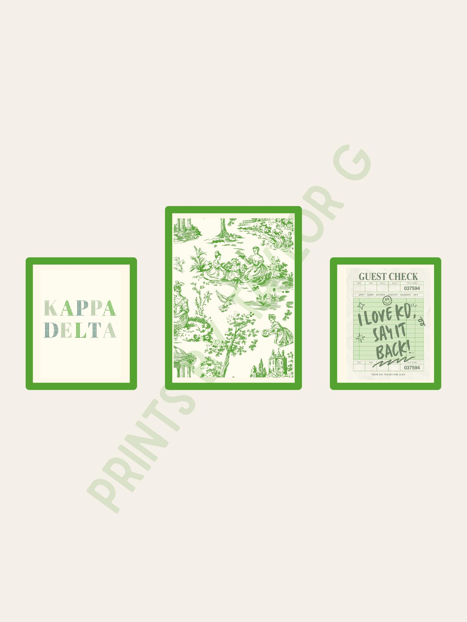 Kappa Delta Custom Digital Prints (set of 9) - Etsy