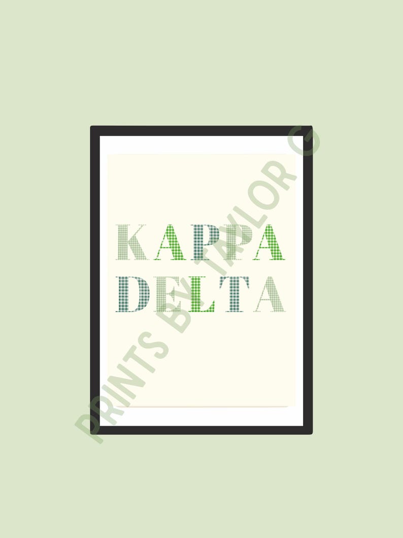Kappa Delta Custom Digital Prints (set of 9) - Etsy