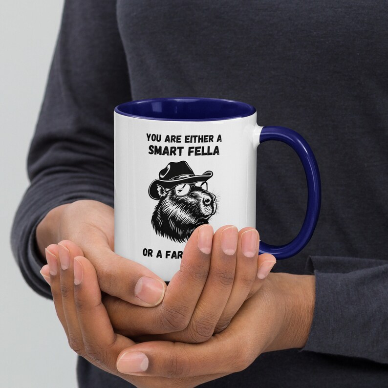 You Are Either a Smart Fella or a Fart Smella Capybara Mug, Capybara ...