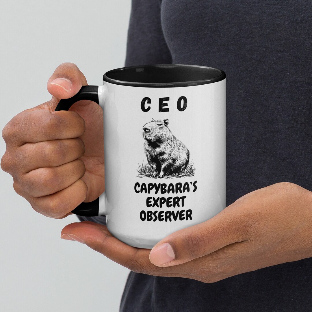 CEO Capybara Expert Observer Mug, Capybara Lover Mug, Cute Capybara ...