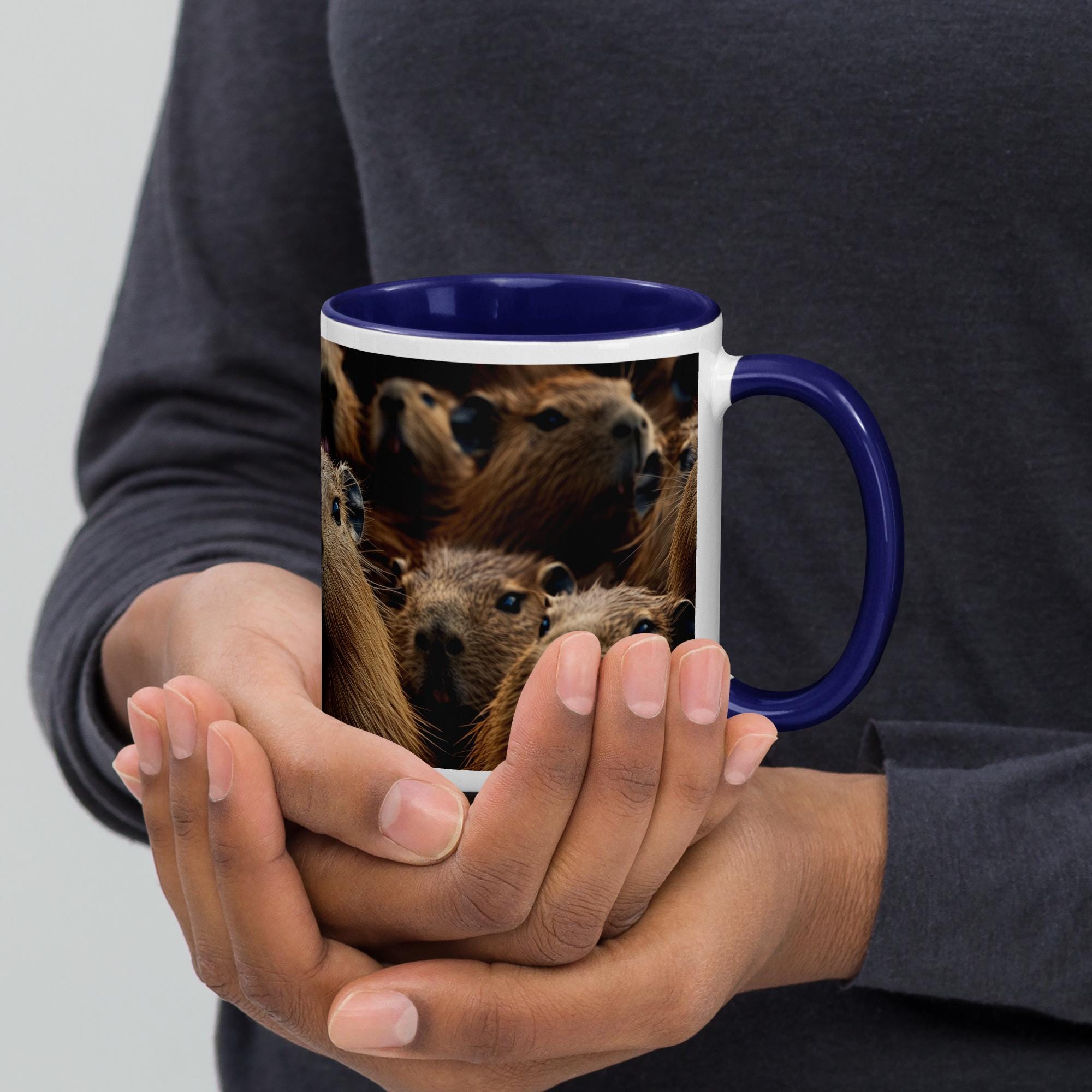Capybara Family Mug, Retro Animal Mug, Playful Capybara Cup, Nostalgic ...