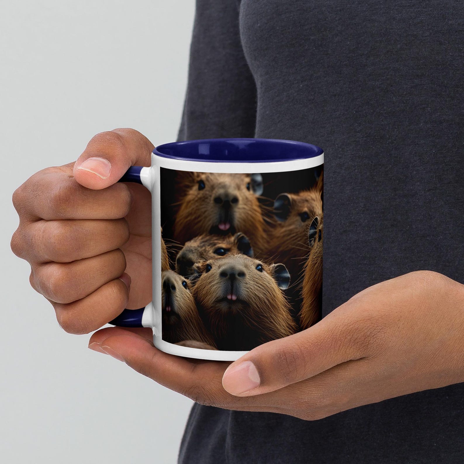 Capybara Family Mug, Retro Animal Mug, Playful Capybara Cup, Nostalgic ...