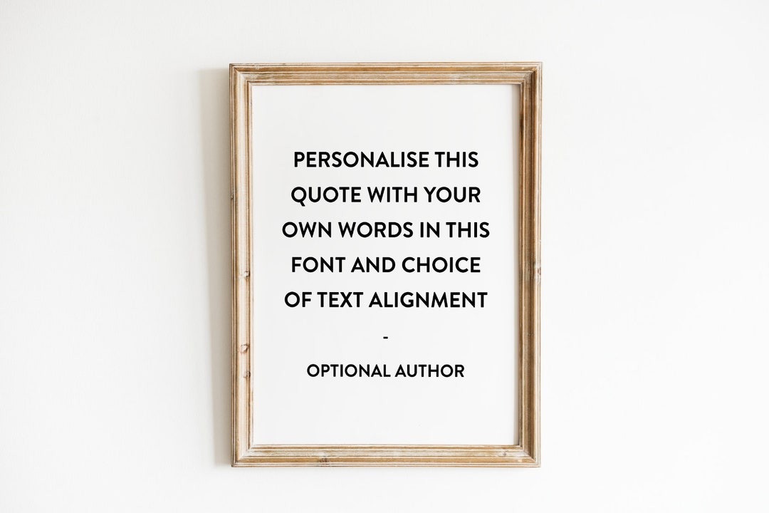 Downloadable Custom Quote Print, Custom Poster Print, Custom Quote Sign ...