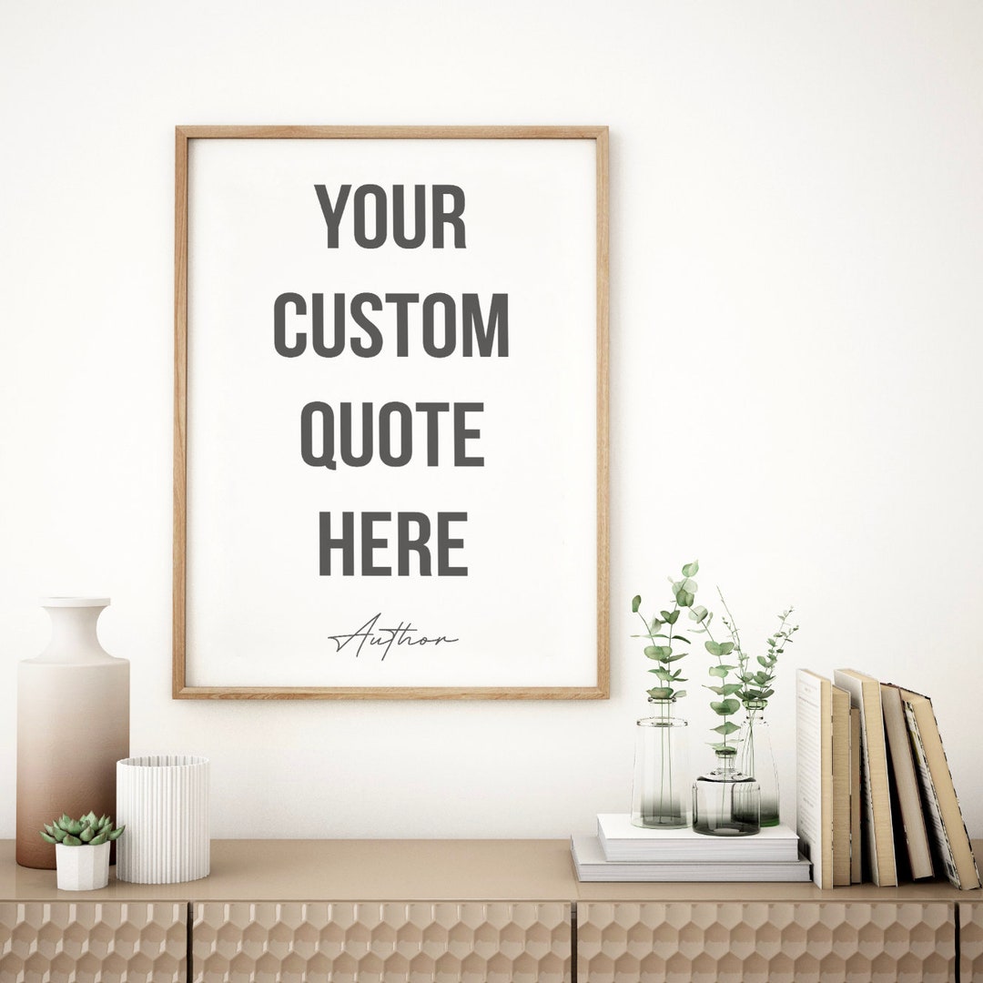 Quote Wall Art, Inspirational Quote Wall Art, Book Quote Wall Art ...