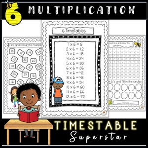 6 Timestable Multiplication Activity Booklet/worksheets/games - Etsy
