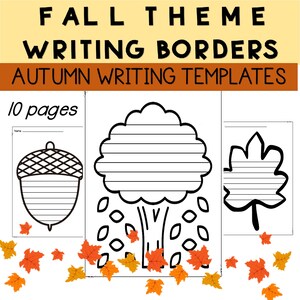 Fall Themed Lined Writing Borders / Templates - Etsy
