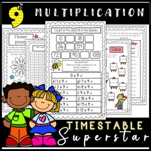 9 Timestable Multiplication Activity Booklet/worksheets/games - Etsy