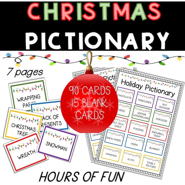 Christmas Pictionary - Etsy