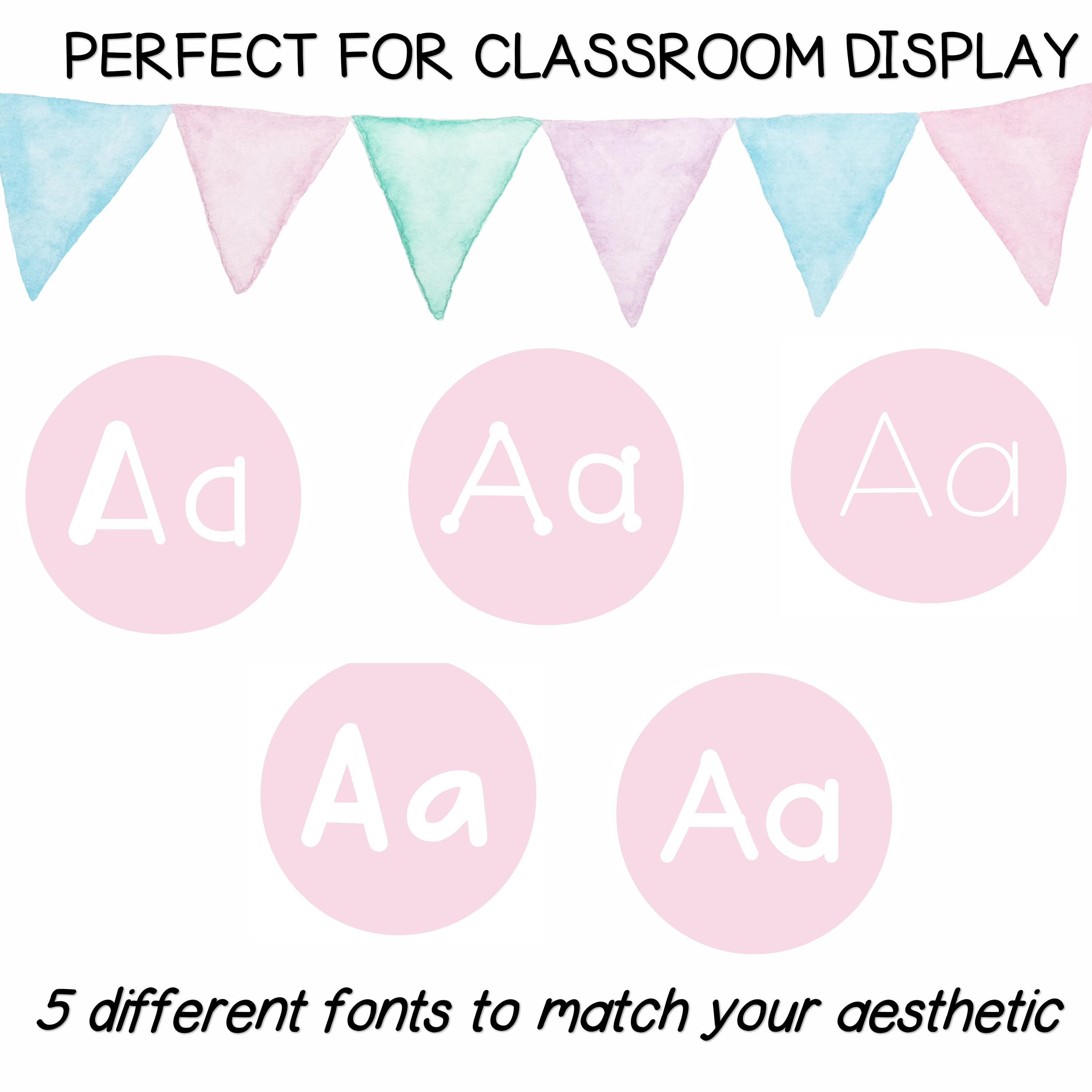 Pastel Alphabet Letters - Etsy