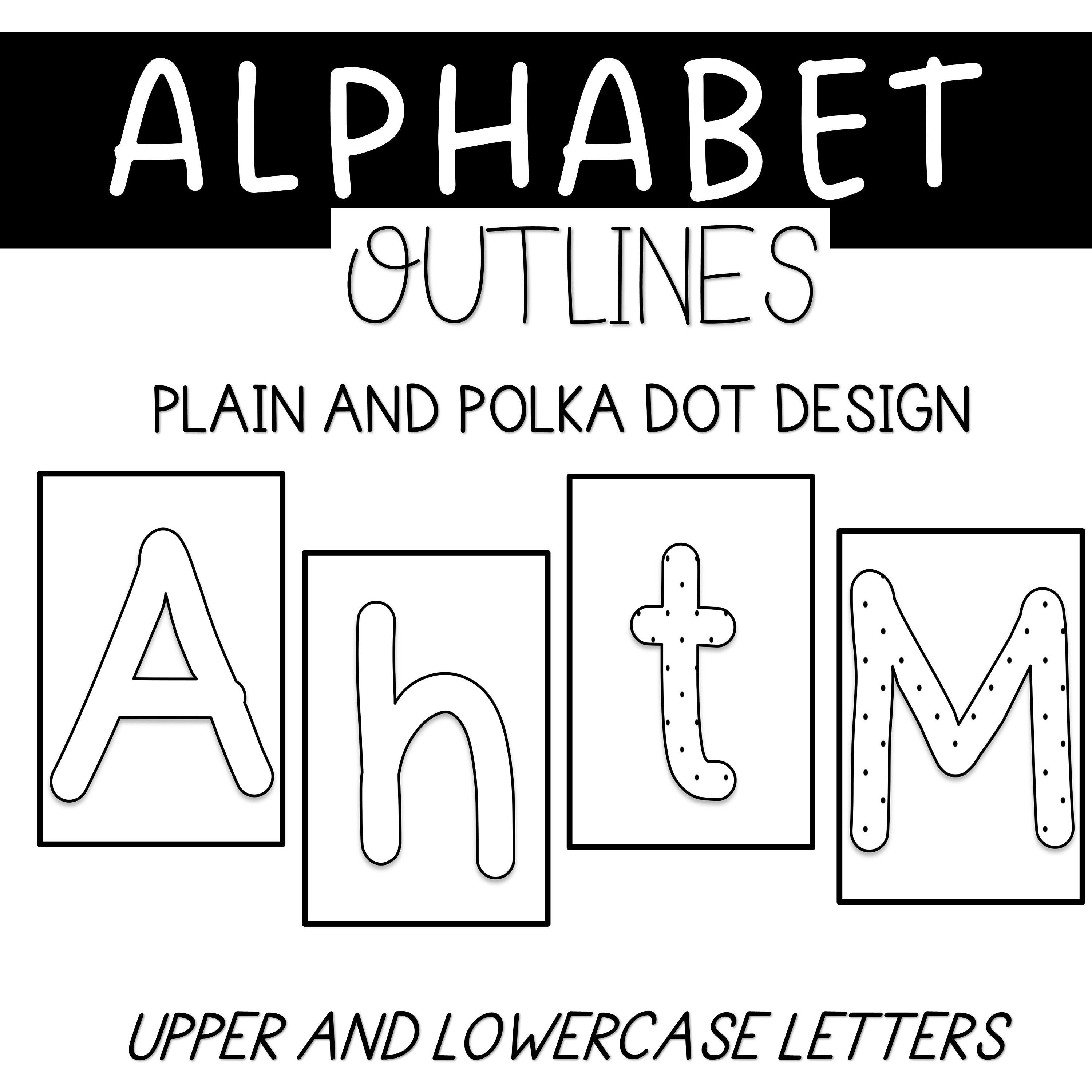Letter Outlines for Alphabet Craft Templates - Etsy